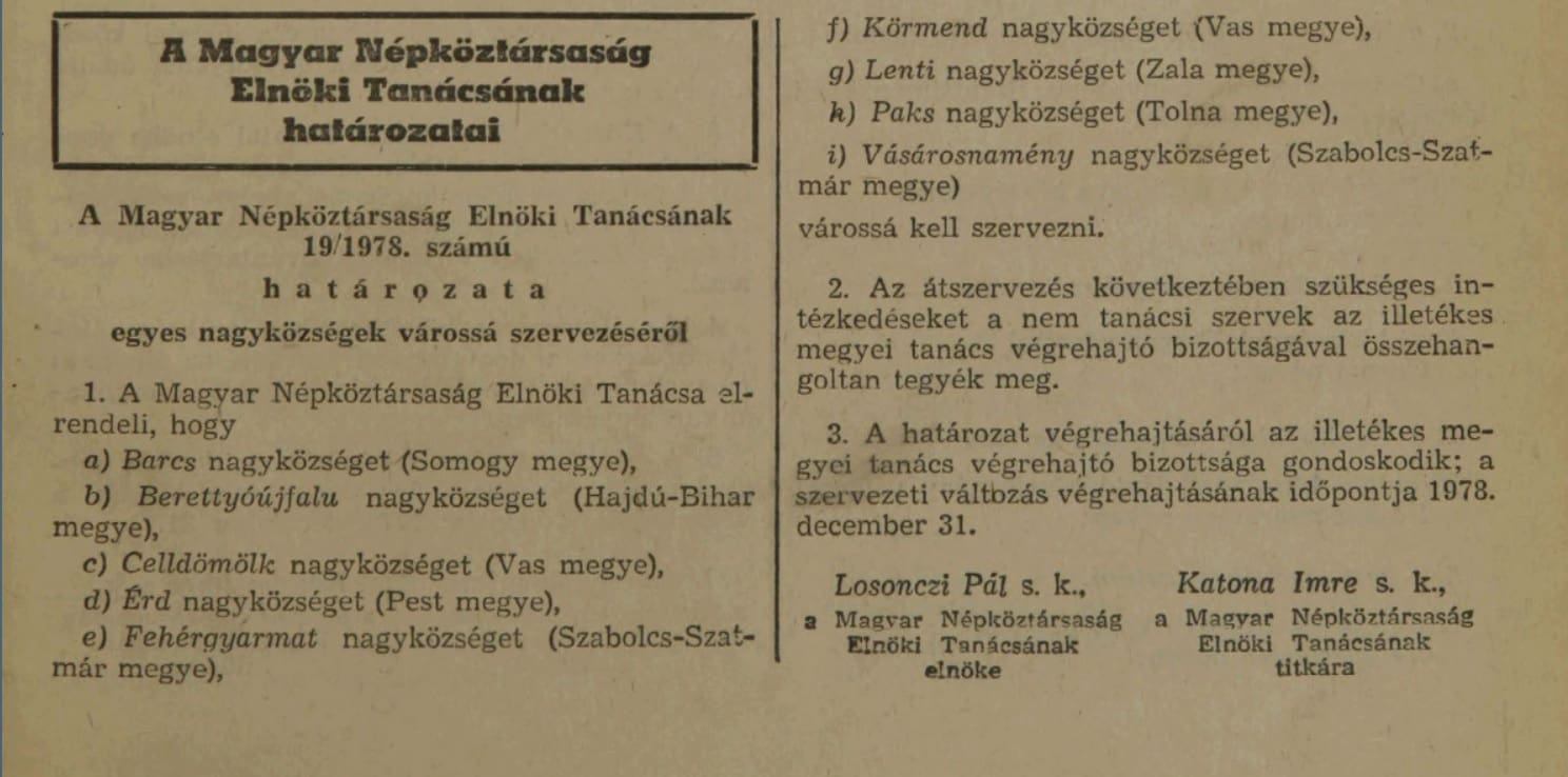 Érd lakói 45 évvel ezelőtt lázasan készültek a városi létre - Érd Most!